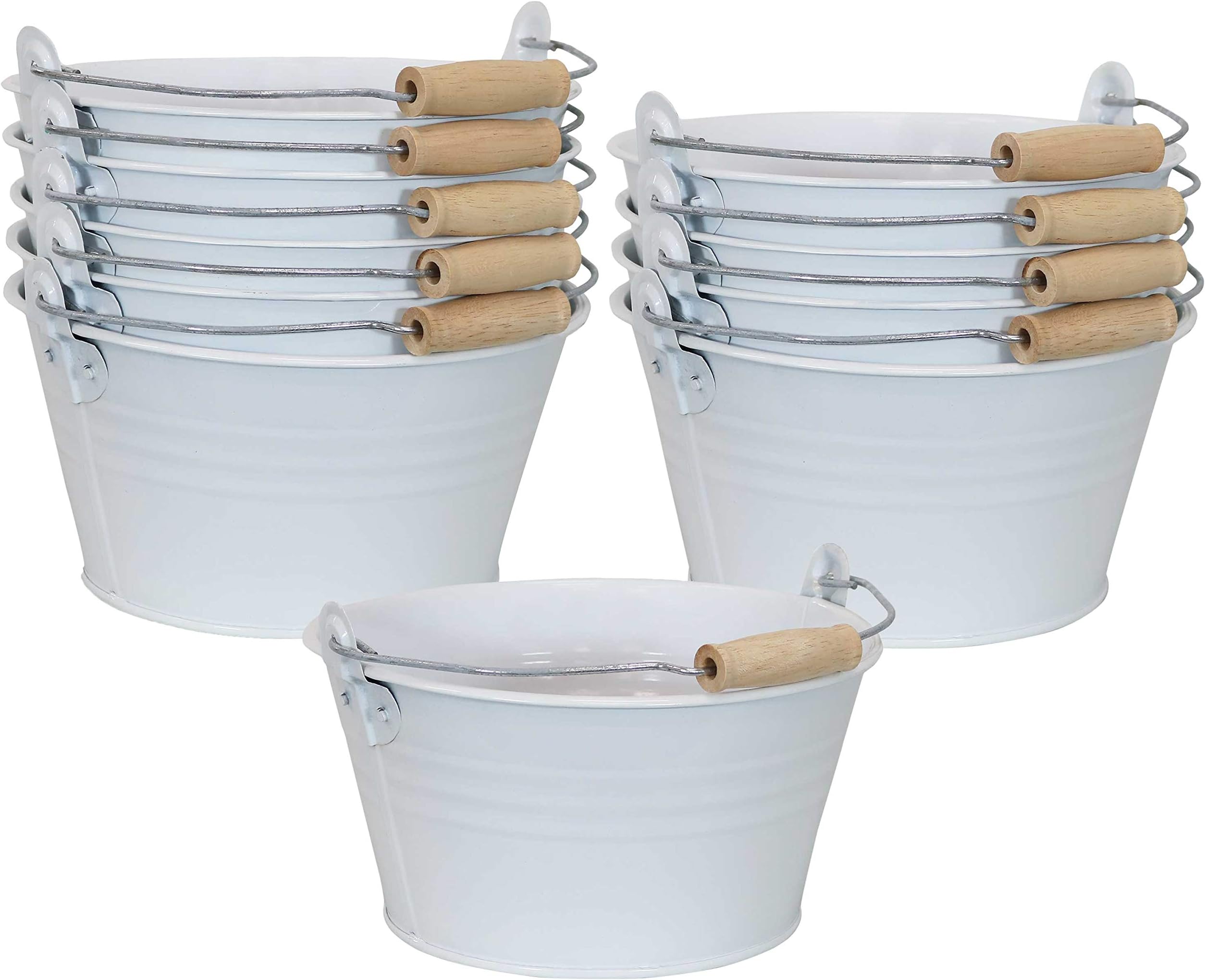 Amazon.com: Metal Pail Buckets Party Favor, 7-inch (Blue) : Health ...