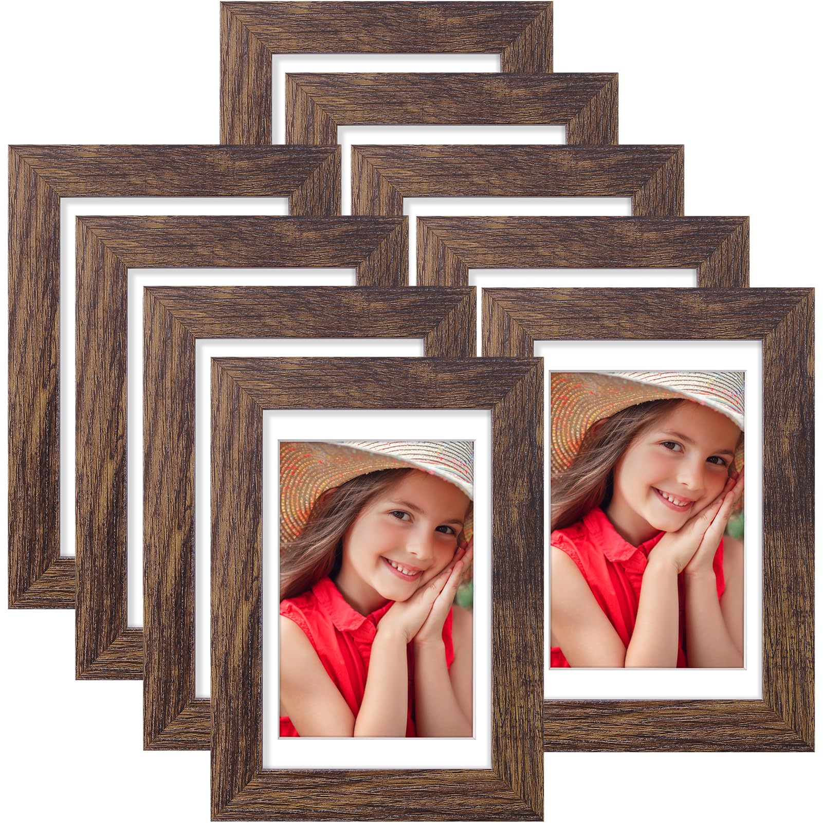 Amazon.com - Vittanly 4x6 Picture Frames for Wall Set of 9, Display 3 ...