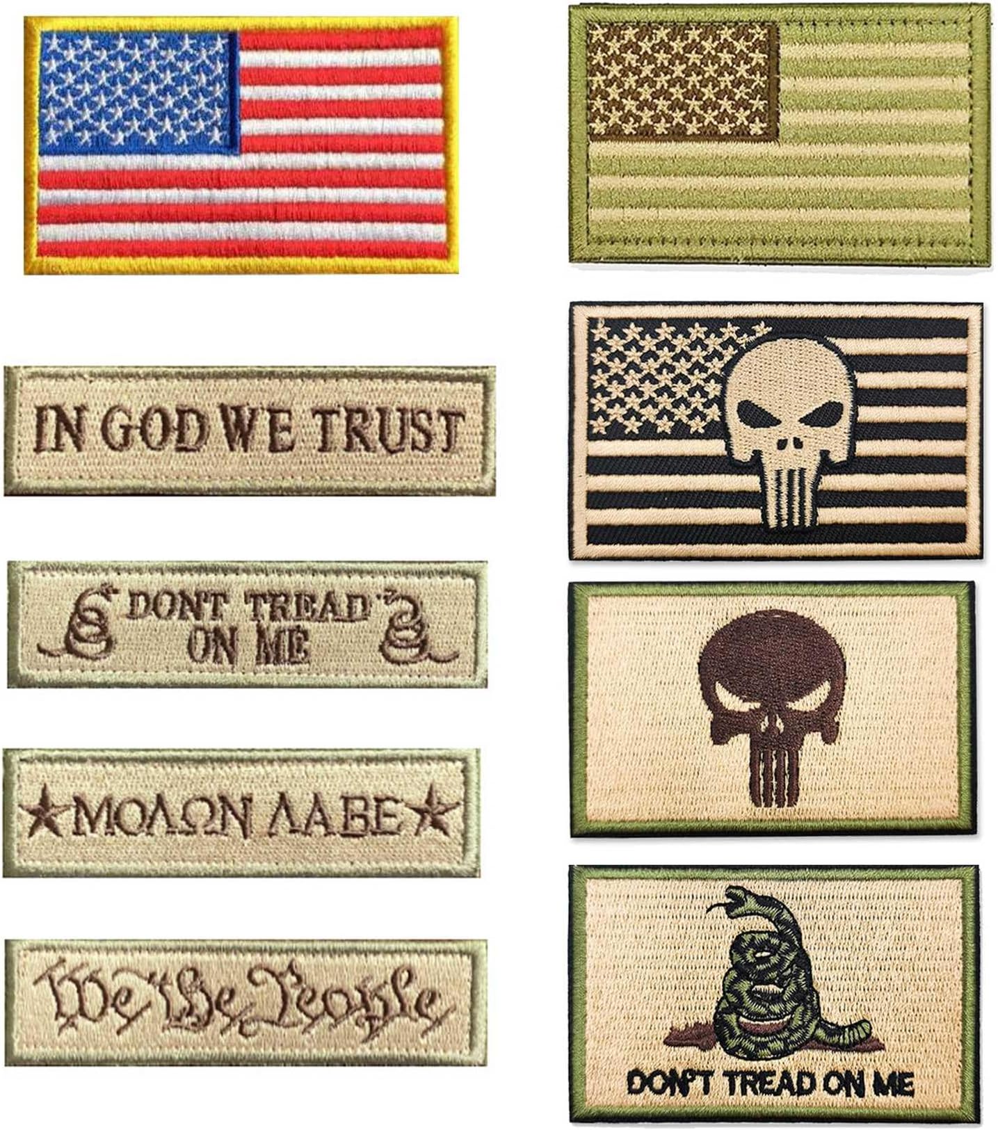 Amazon.com: Bundle 13 Pieces Tactical Patch Embroidery Military Patches ...