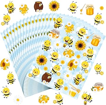Amazon.com: Teling 500 Pieces Bee Theme Stickers for Kids Honey ...