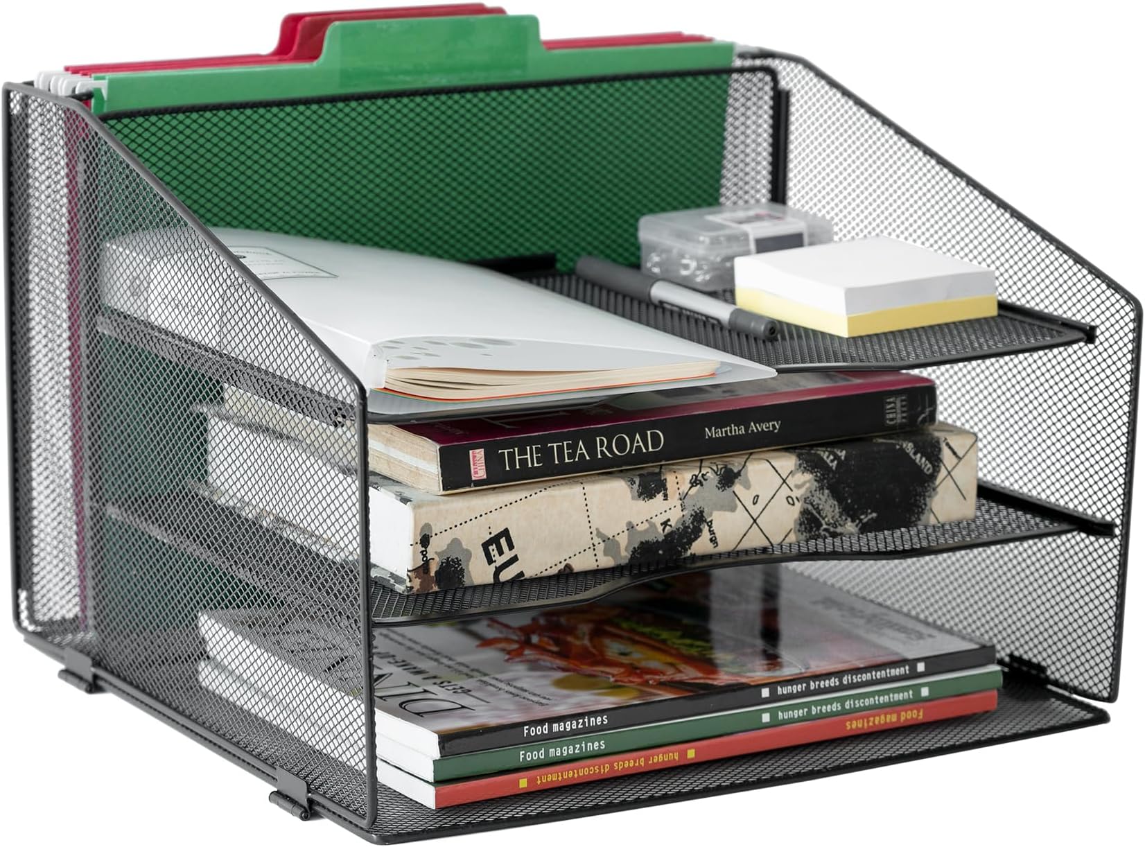 Amazon.com : EasyPAG Mesh Desktop File Organizer 3 Tier Paper Tray with ...