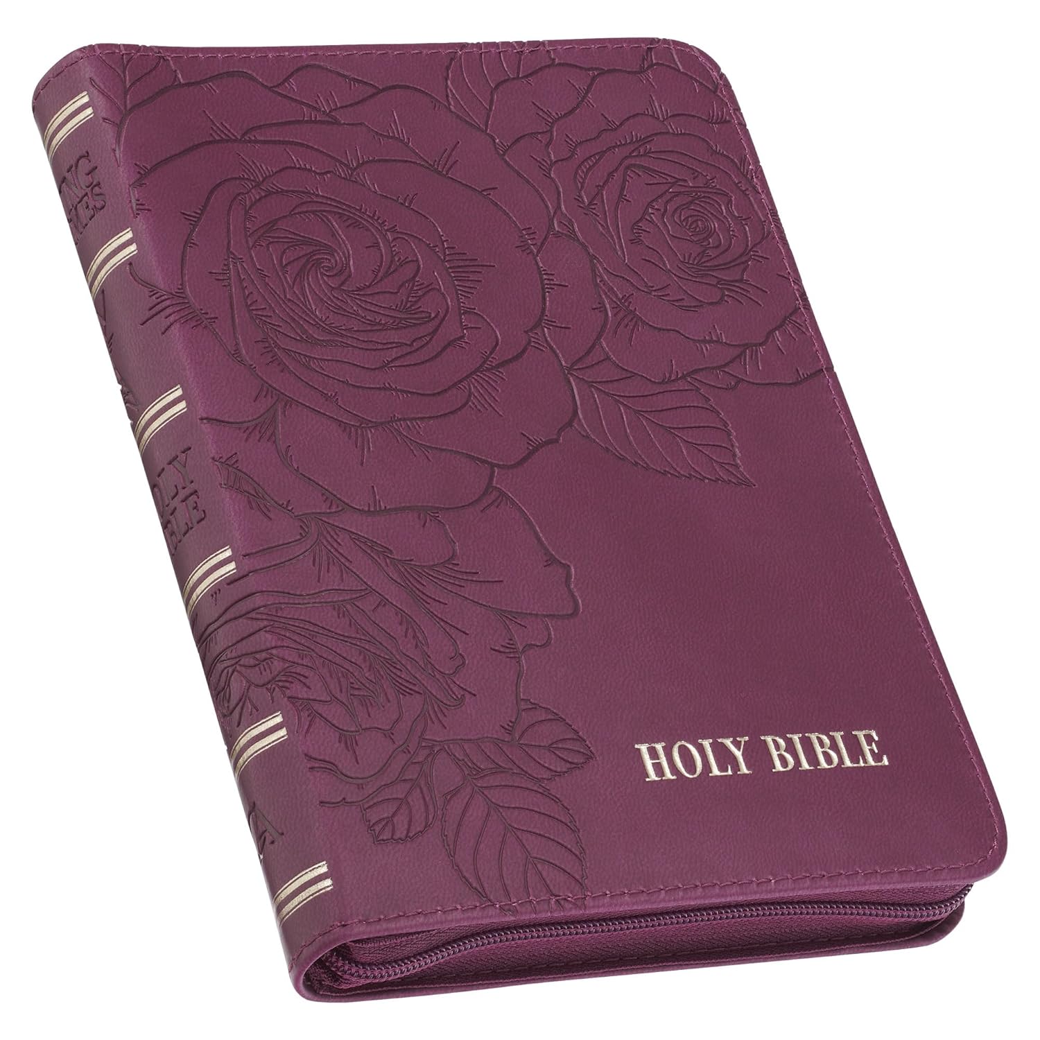 KJV Holy Bible, Compact Vegan Leather Red Letter Edition - Ribbon ...