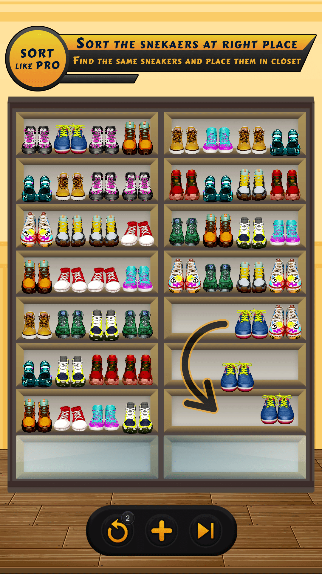 Sneaker Sort Color Sorting Game Puzzle - Shoe Sortem All Puzz:Amazon.in ...