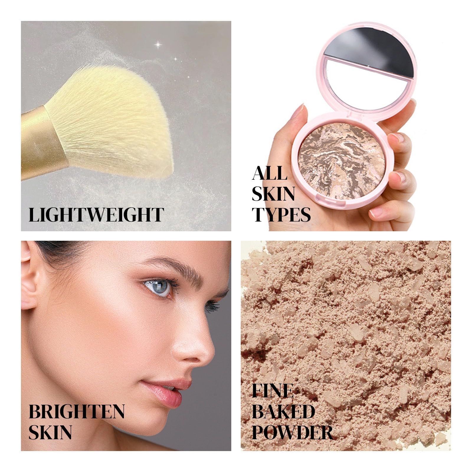 Snapklik.com : Baked Powder Contour, Natural Glow Coverage Baked ...