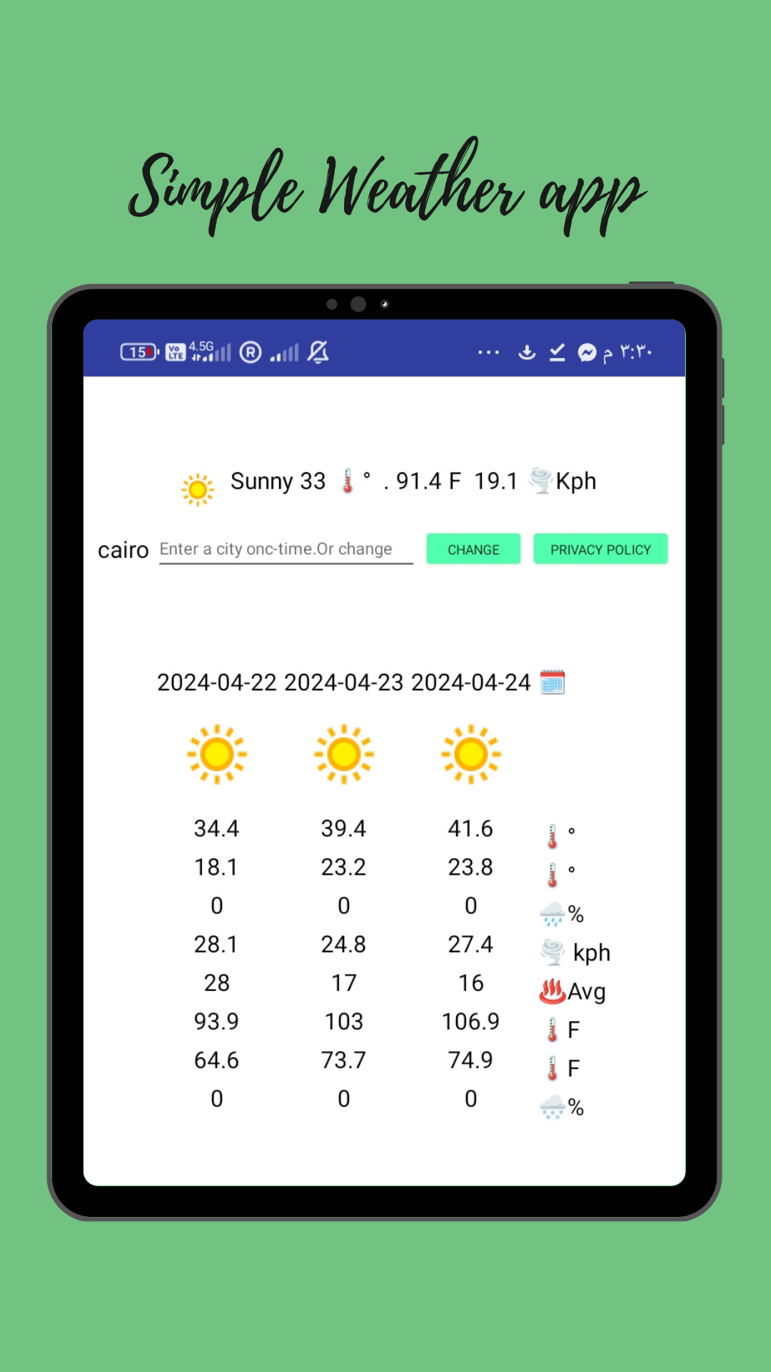 Simple Weather App - App on Amazon Appstore