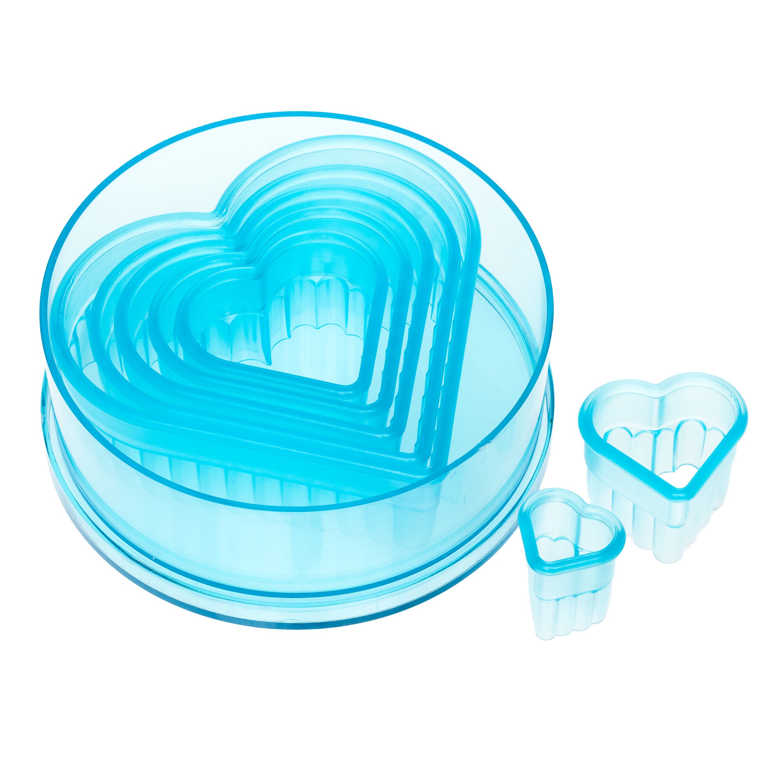 Snapklik.com : Ateco Fluted Edge Heart Cutter Set In Graduated Sizes
