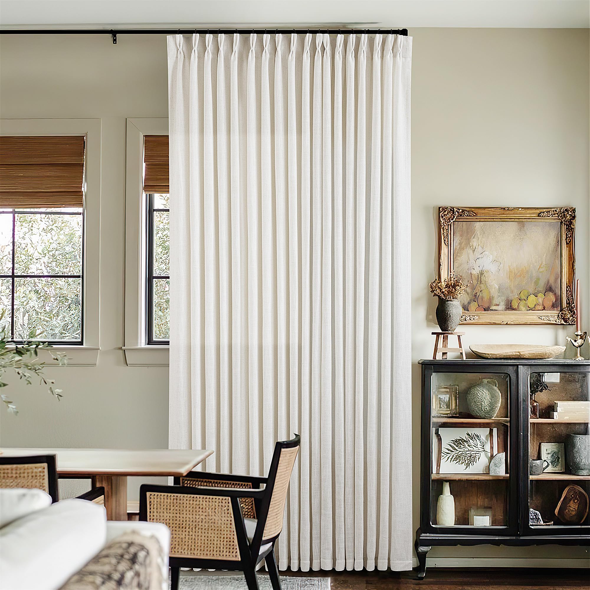 Amazon.com: Extra Wide Pinch Pleat Curtains 84 Inches Long for Patio ...