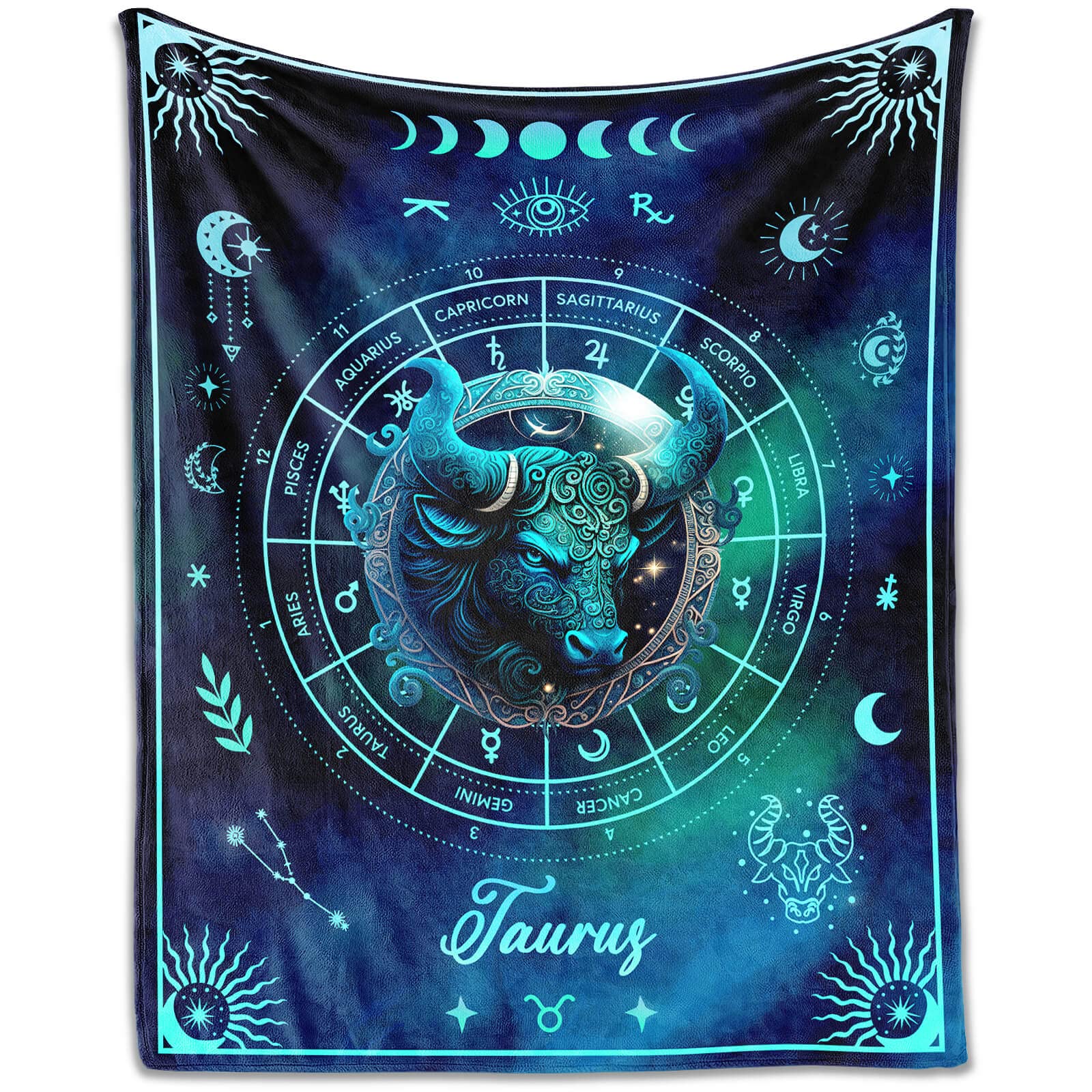 Amazon.com: NICEFORNICE Taurus Blanket Gifts, 50"x40" Rectangular Flannel Zodiac Throw Blanket ...