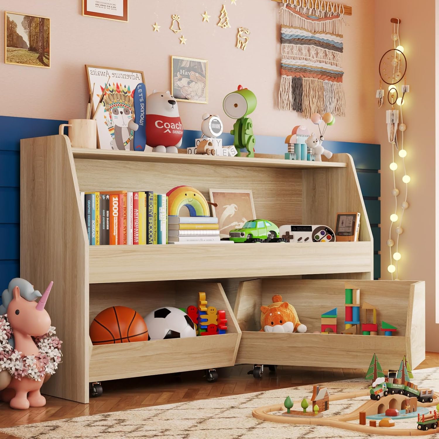 Amazon.com: COZPAW Toy Storage Organizer with Movable Drawers, Toys ...