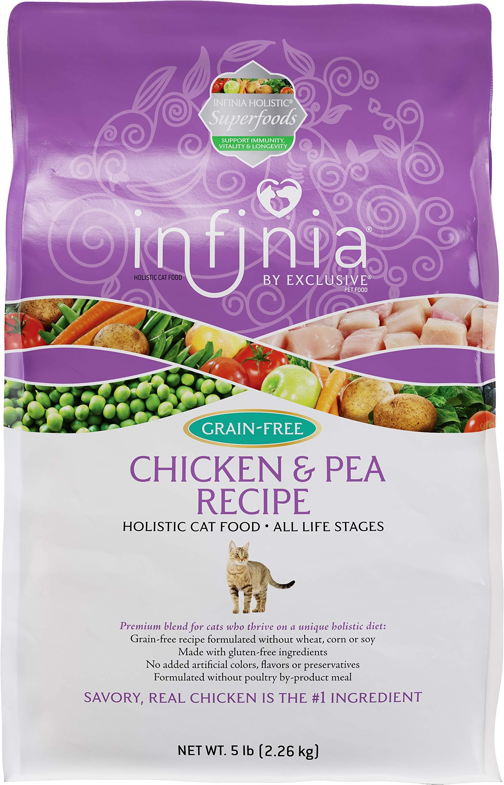 Amazon.com: Infinia | Chicken and Pea Grain-Free Cat Food ...