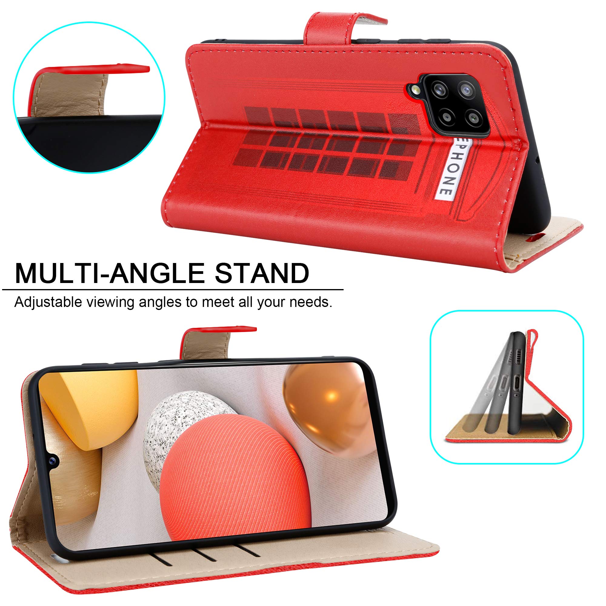 For Samsung Galaxy A04S A53 A23 A13 Case Leather Wallet Flip stand Phone Cover | eBay