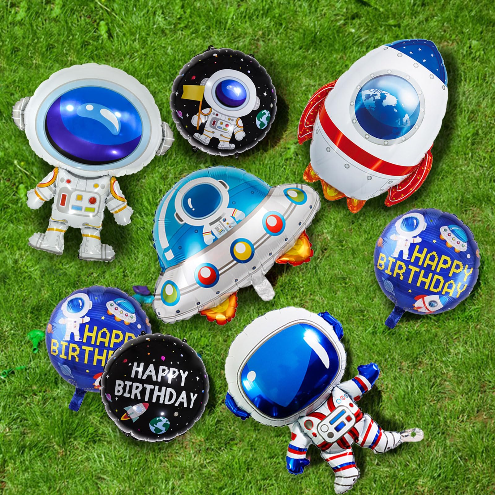 Snapklik.com : 8 Pcs Space Balloons 33 Inch Astronaut Mylar Airship ...