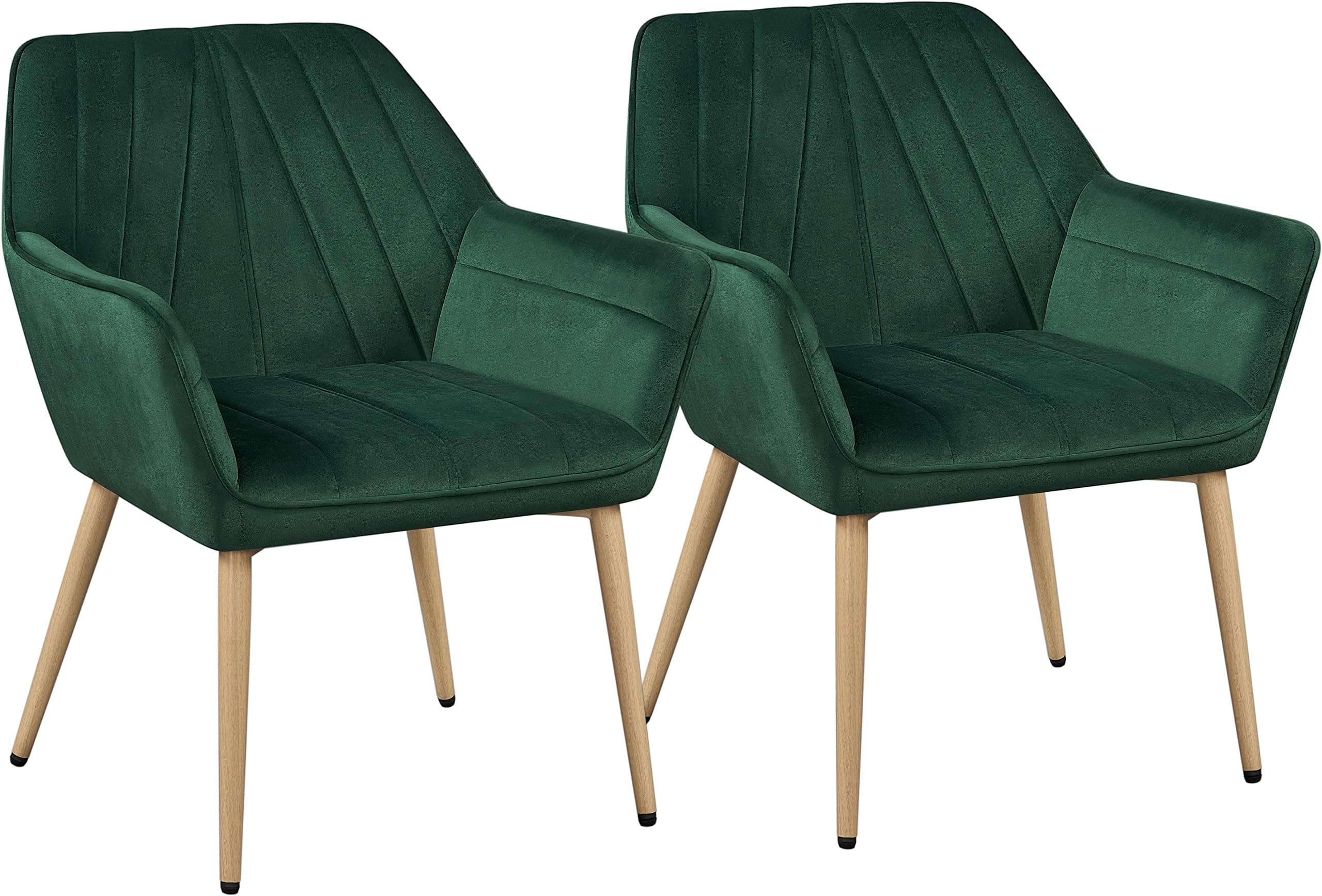 Yaheetech Velvet Tufted Vanity Chair, Modern Armchair with Flared Wide ...