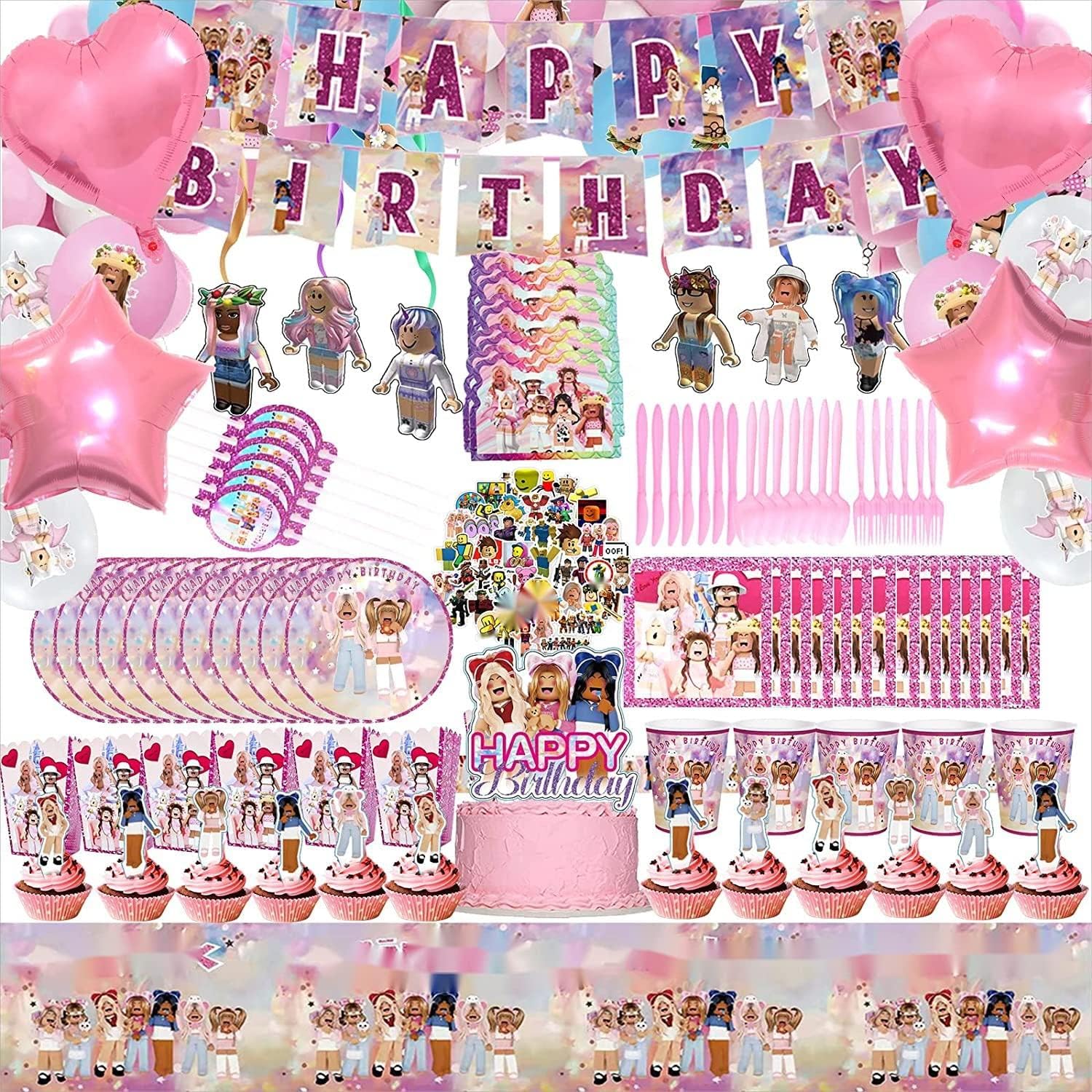 Amazon.com: Party Supplies Birthday Party Decoration Set Include Happy ...