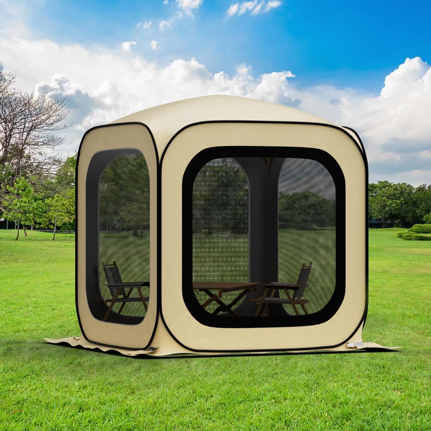 Amazon.com: 6x6 Pop-up Screen House Tent, Portable Screen Rooms for ...