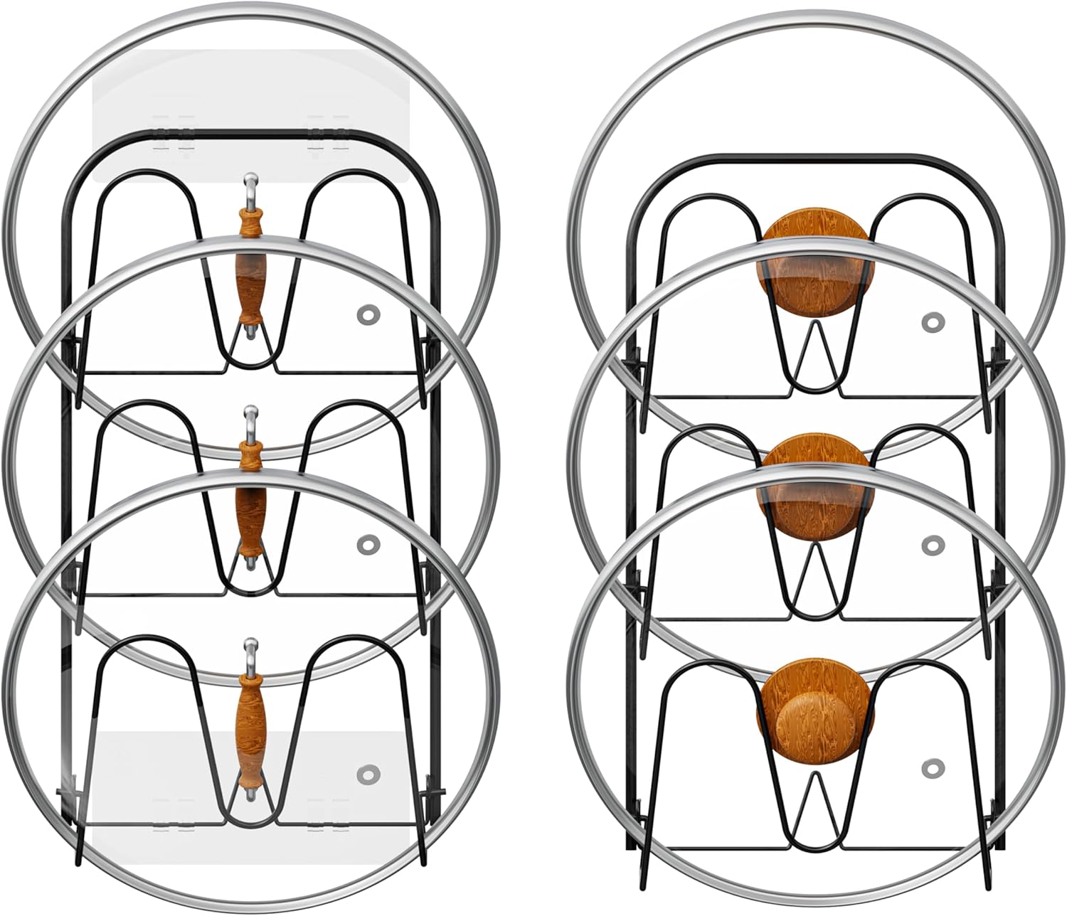 Amazon.com - Universal Adjustable Pot Lid Holder Organizer for Cabinet ...