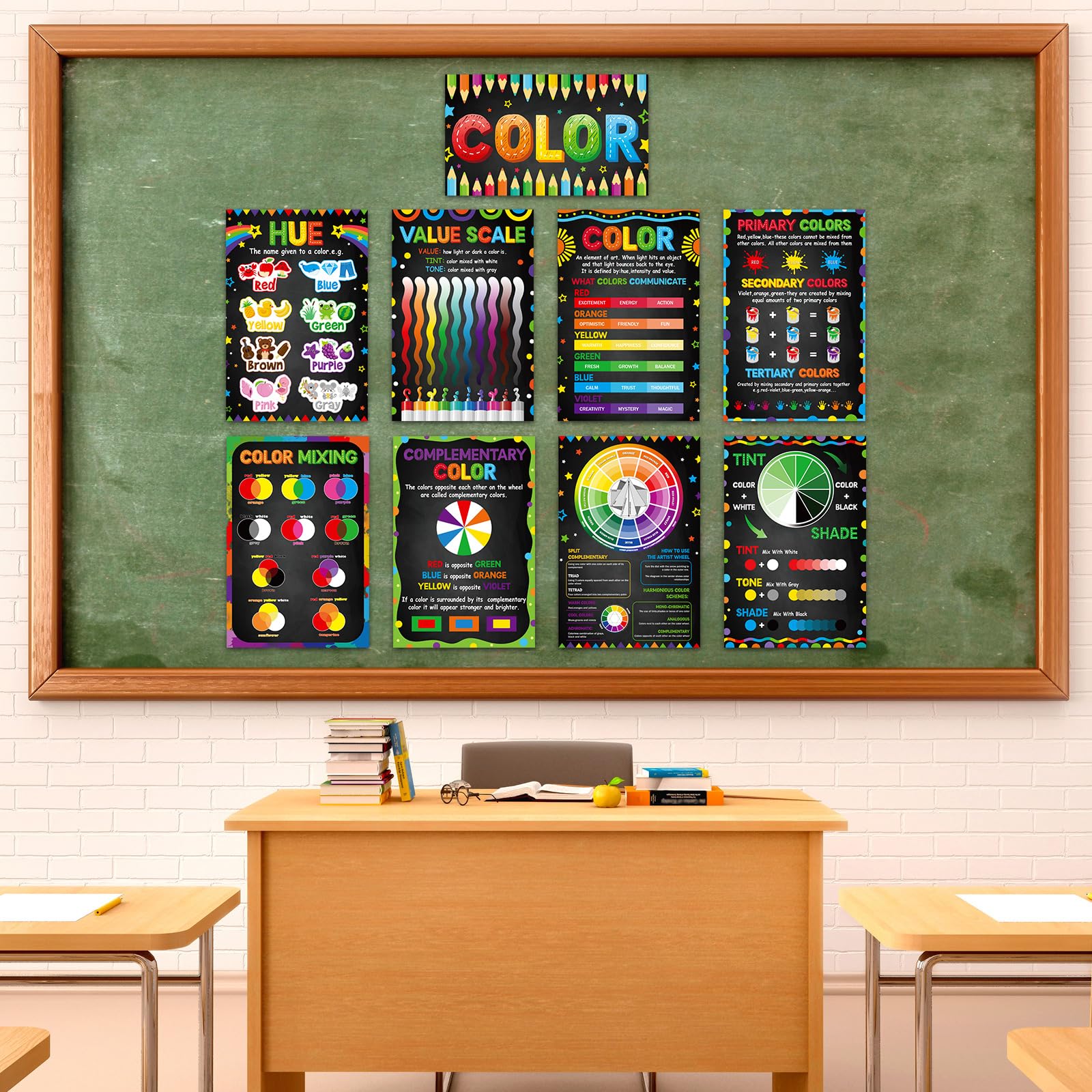 Snapklik.com : 9 Pcs Art Posters Classroom Decoration Color Theory ...