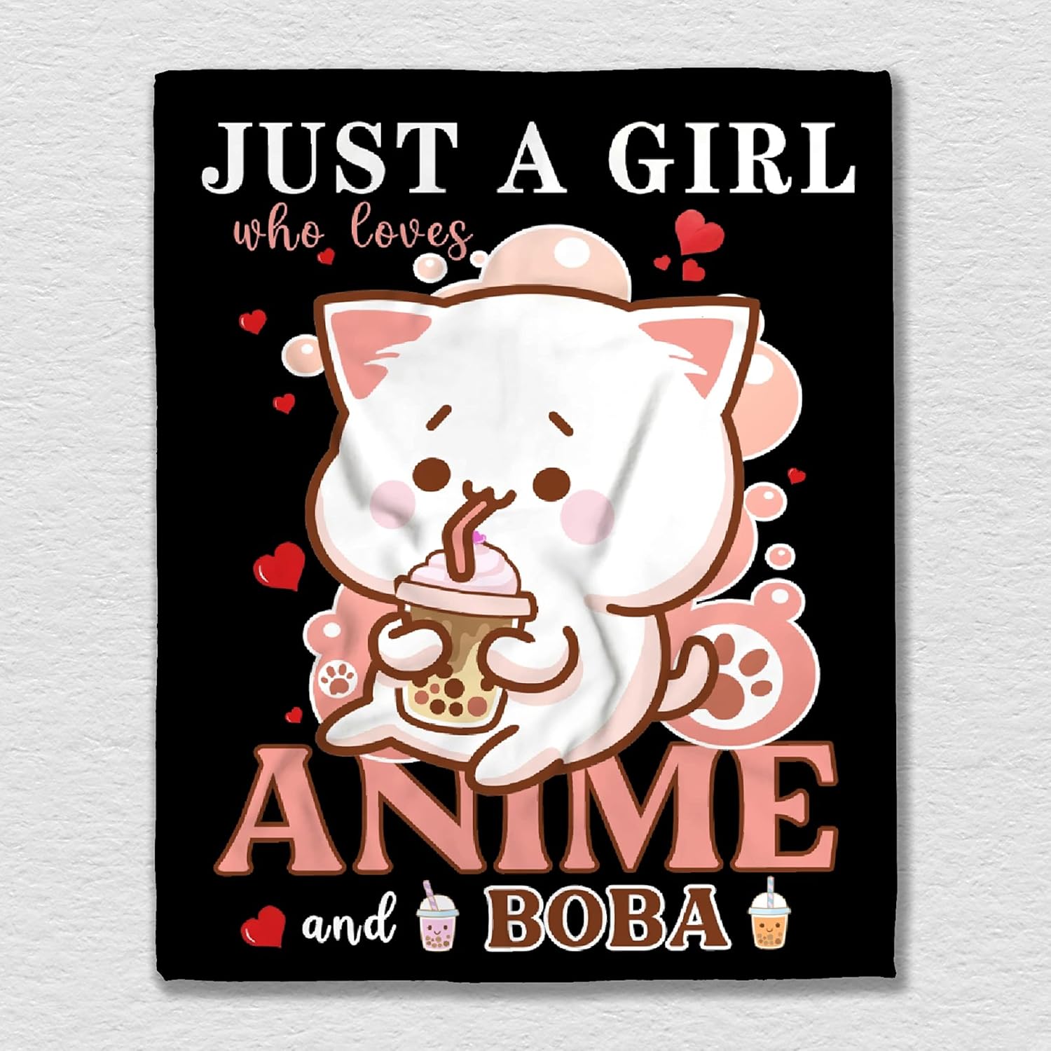 Amazon.com: Anime Boba Blanket Kawaii Boba Anime Throw Blanket Gifts ...
