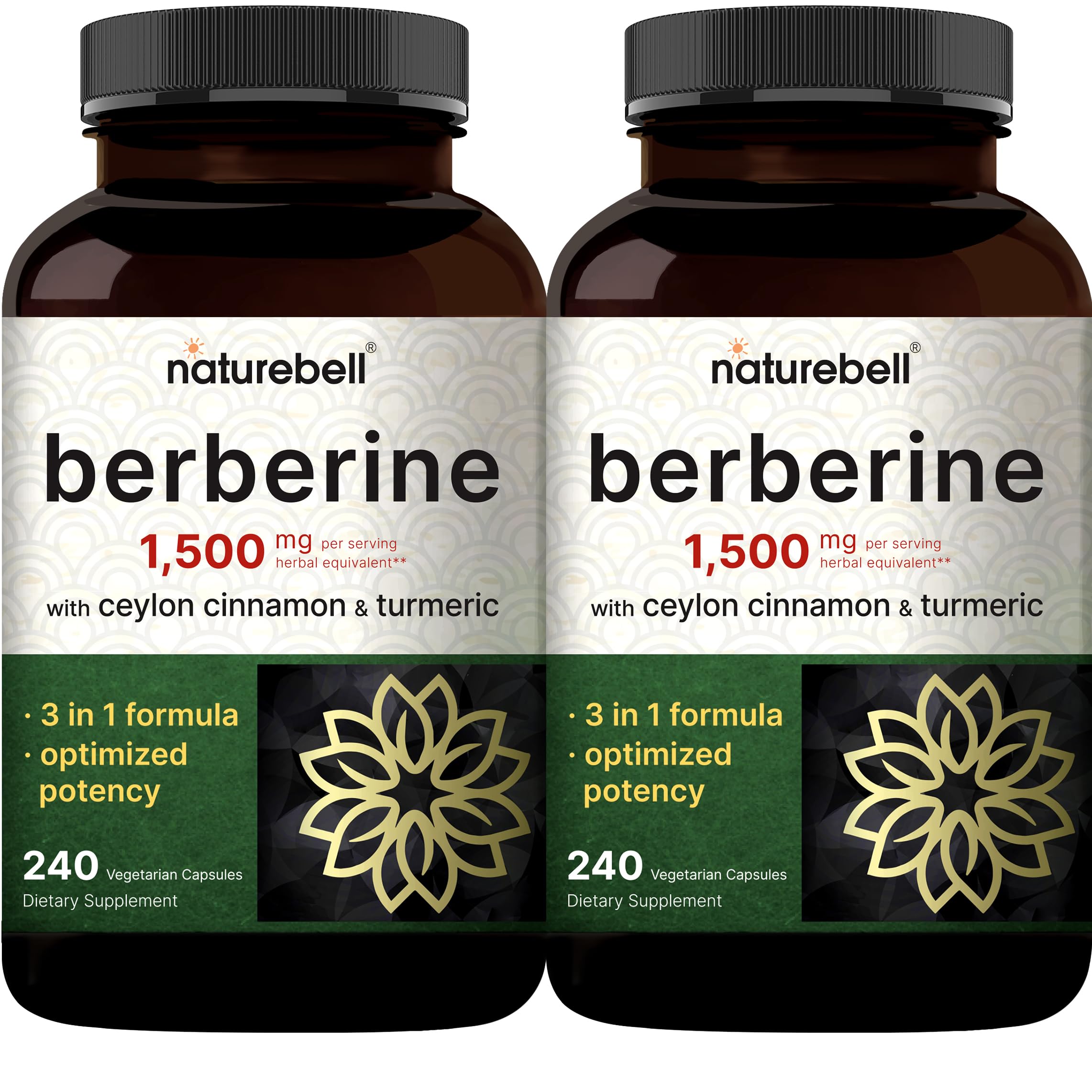 Snapklik.com : 2 Pack Berberine Supplement 1500mg, 480 Veggie Capsules ...