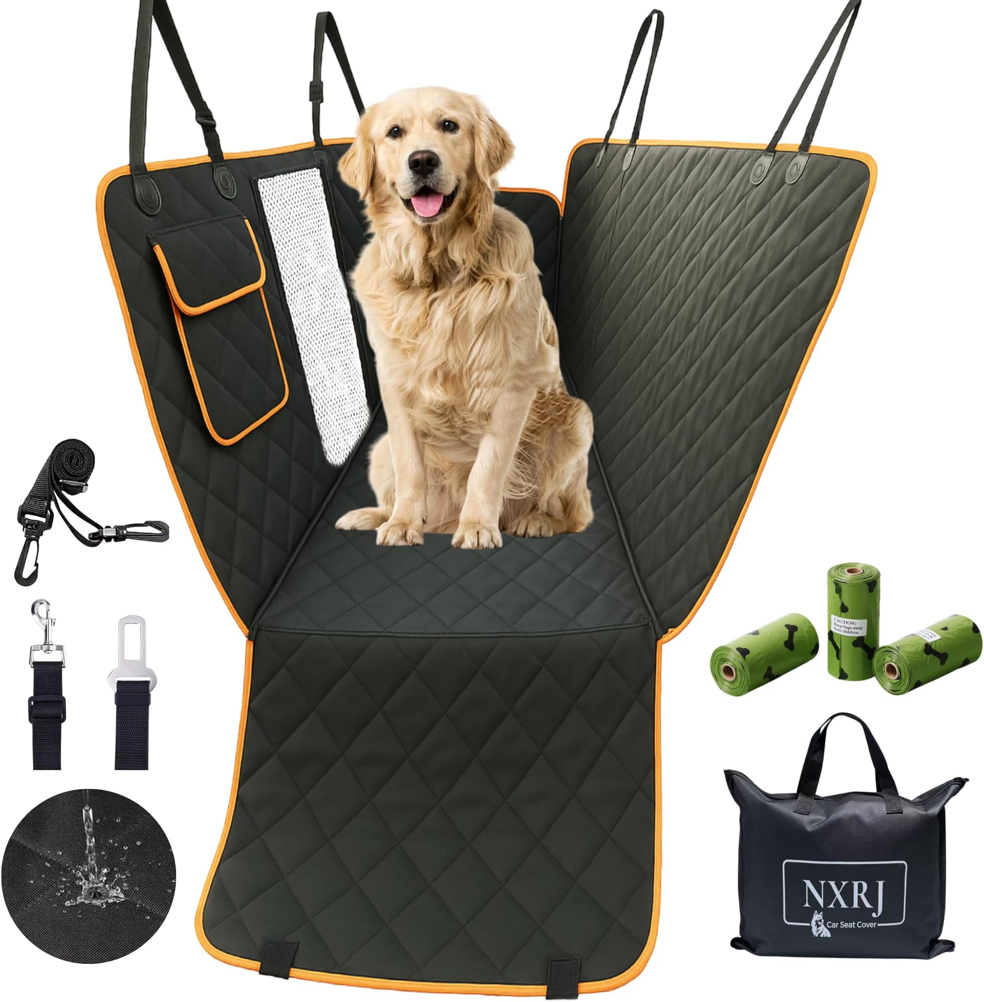 NXRJ Dog Car Seat Cover, Waterproof Seats Cover for Dogs, Dog Hammock ...