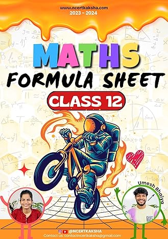 Class 12th Maths formula sheet 2024 / Chart / Book - The Best Maths ...