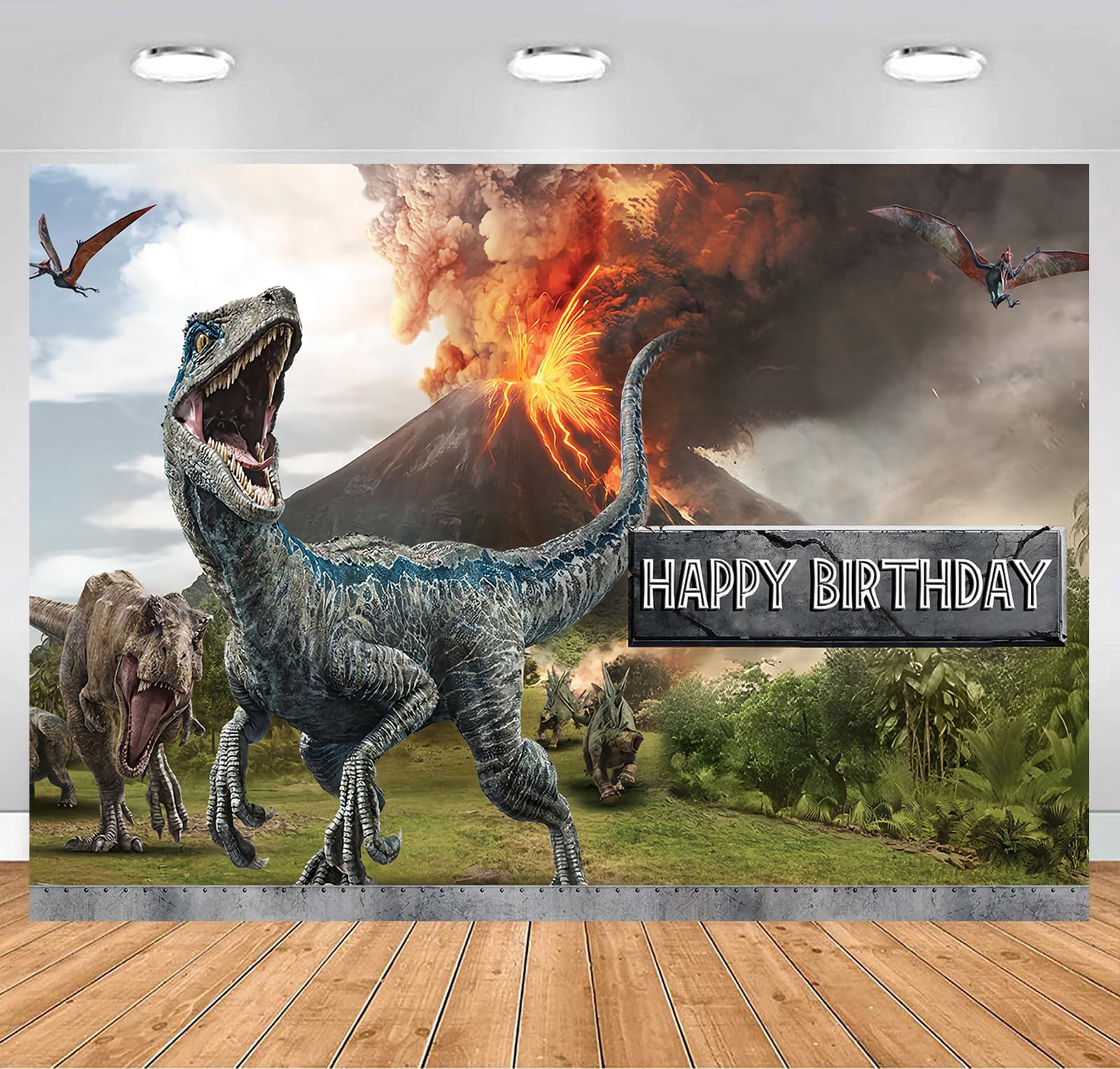 Amazon.com : Withu Jurassic Dinosaur World Backdrop Cretaceous Forest ...