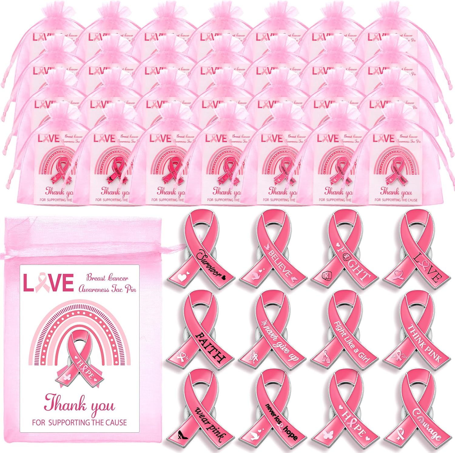 Ecally Breast Cancer Awareness Pins Gifts Set Bulk Morocco | Ubuy