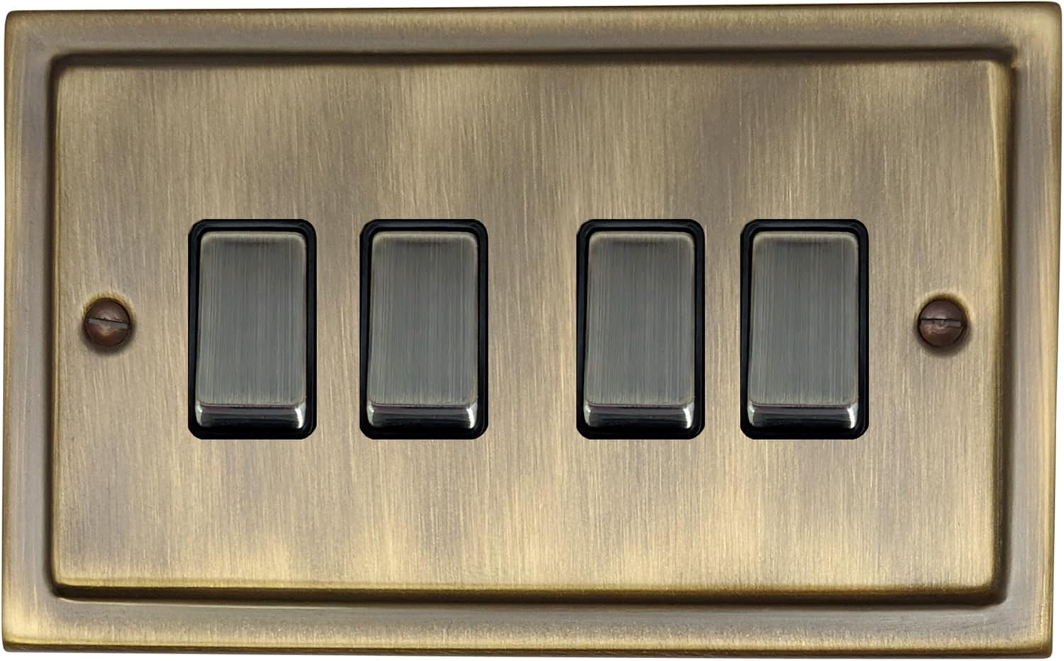 G&H Brassware TAB304 Victorian Antique Brass Light Switch 2-Way 10A ...