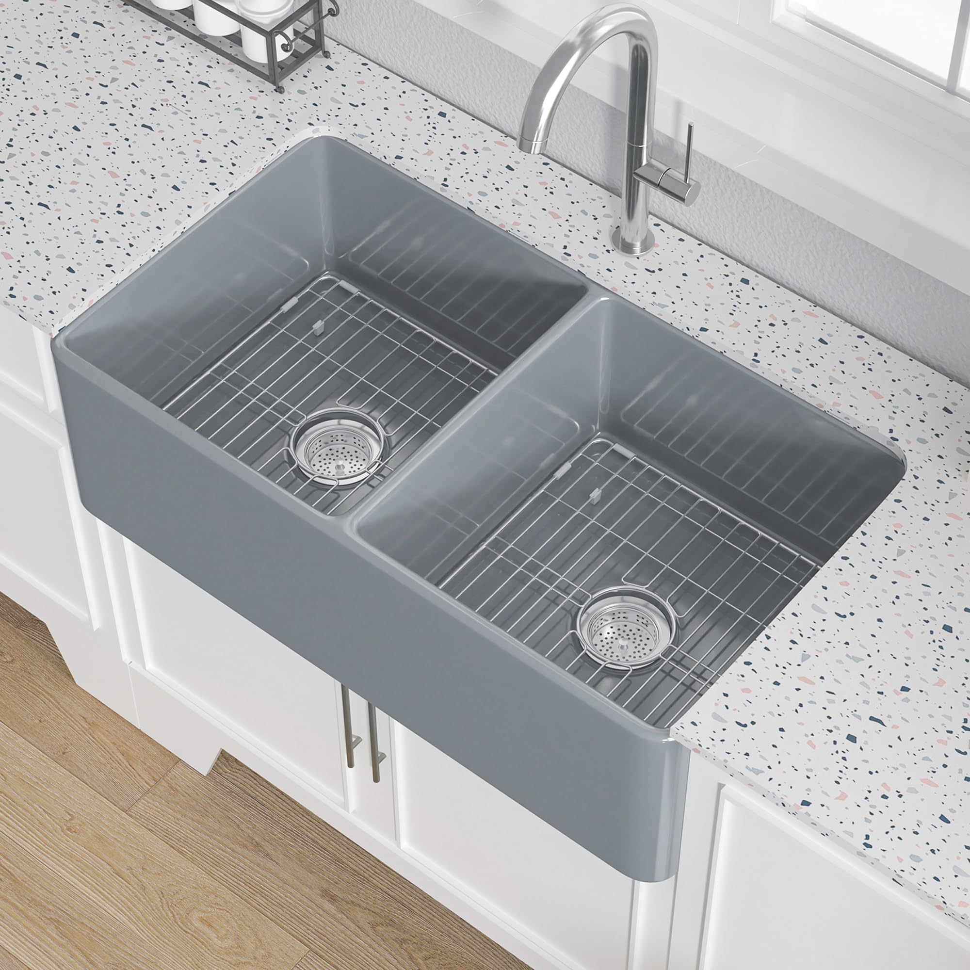 Grey Farmhouse Sink