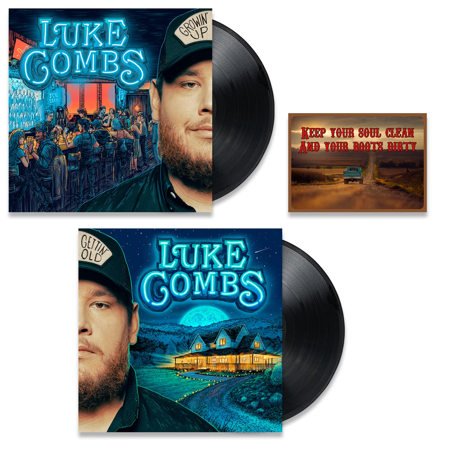 Amazon.com: Luke Combs Vinyl Collection: Growin' Up and Gettin' Old ...