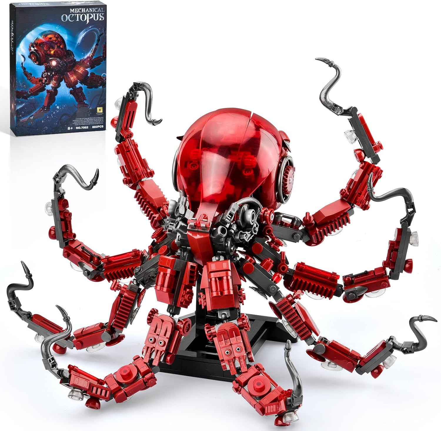 Amazon.com: XITALAXU Mechanical Octopus Building Sets for Adult, Ocean ...