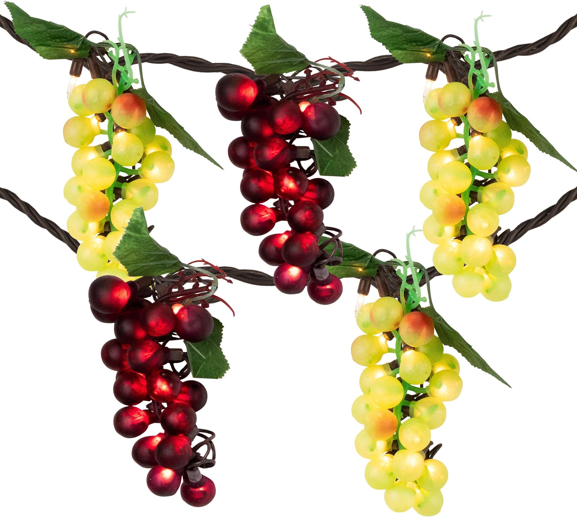 Amazon.com: Kurt Adler 100-Light Burgundy LED Grape Light Set with 5 Grape Bunches : Home & Kitchen