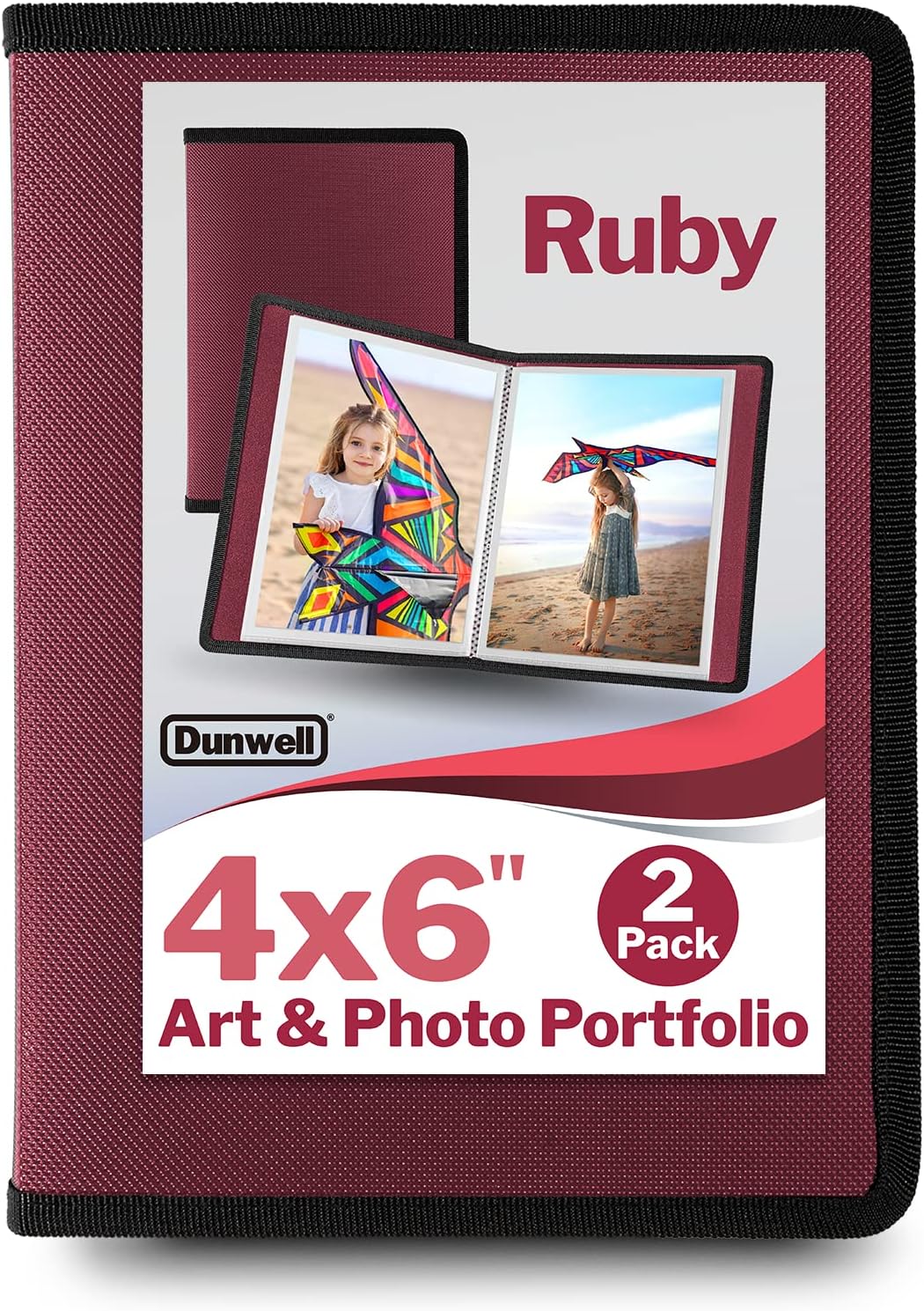 Amazon.com: Dunwell Small Photo Album 4x6 (Ruby) - 2-Pack 4 x 6 Photo ...