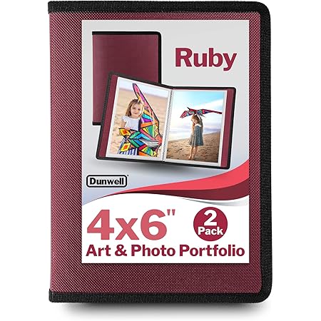 Amazon.com: Dunwell Small Photo Album 4x6 (Ruby) - 2-Pack 4 x 6 Photo ...