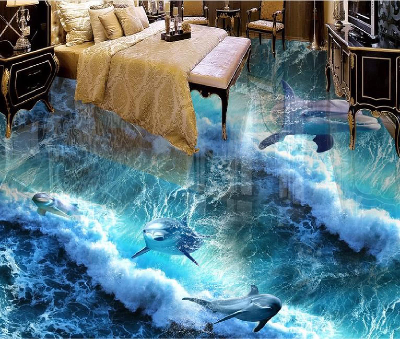 Ocean Floor Wallpaper Wallpaper Mural Dark Cave In The Ocean Photo