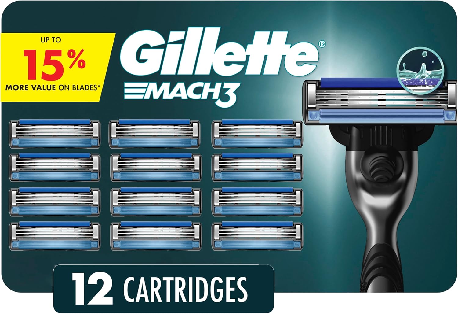 Gillette Mach3 Men's Razor Blade Refills, 12 Refills : Amazon.ca ...