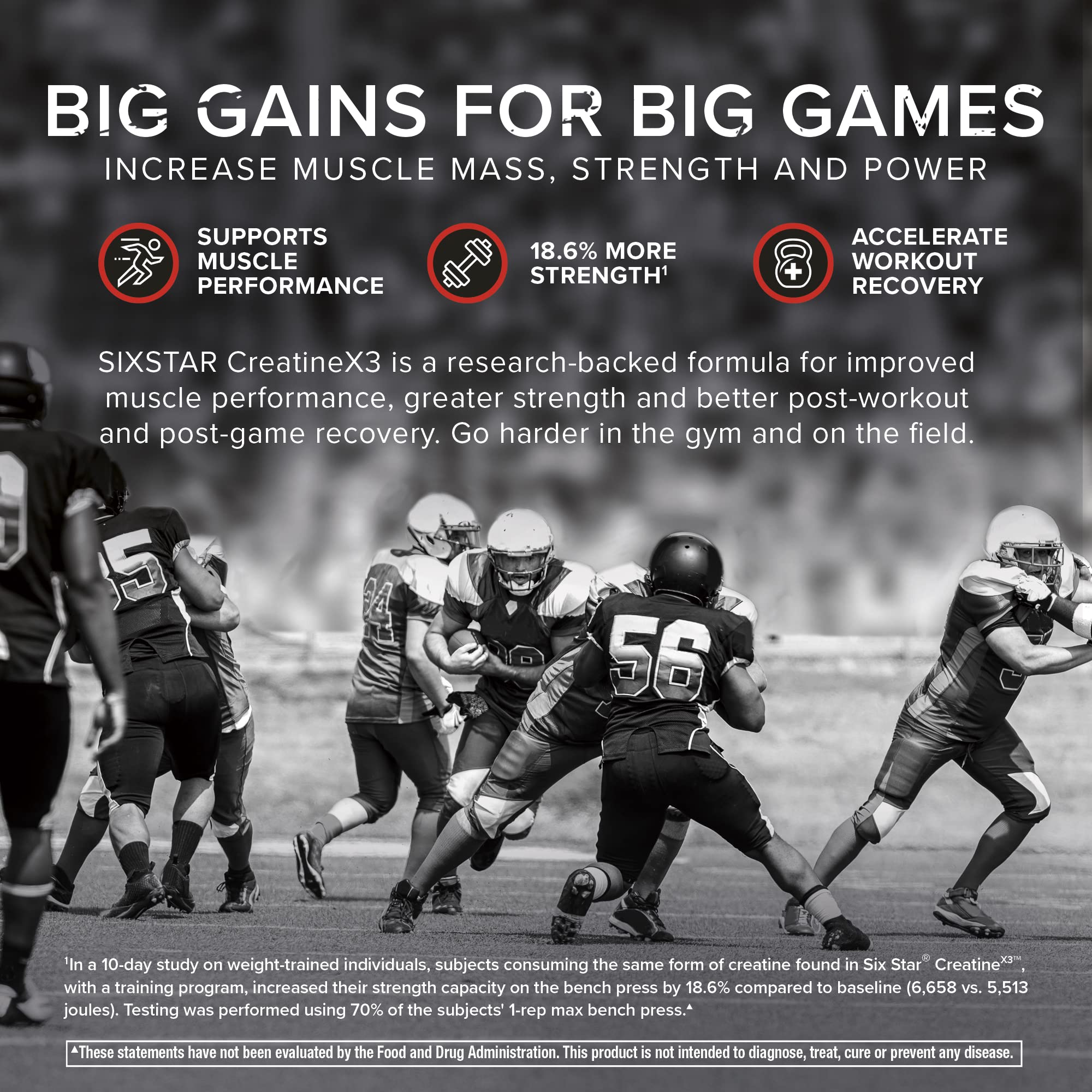 Snapklik.com : Creatine Powder Six Star Creatine X3 Creatine HCl ...