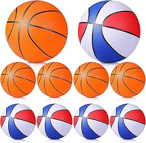 Amazon.com: 10 Pieces Mini Basketball in Bulk 7 Inch Size 3 Basketball ...