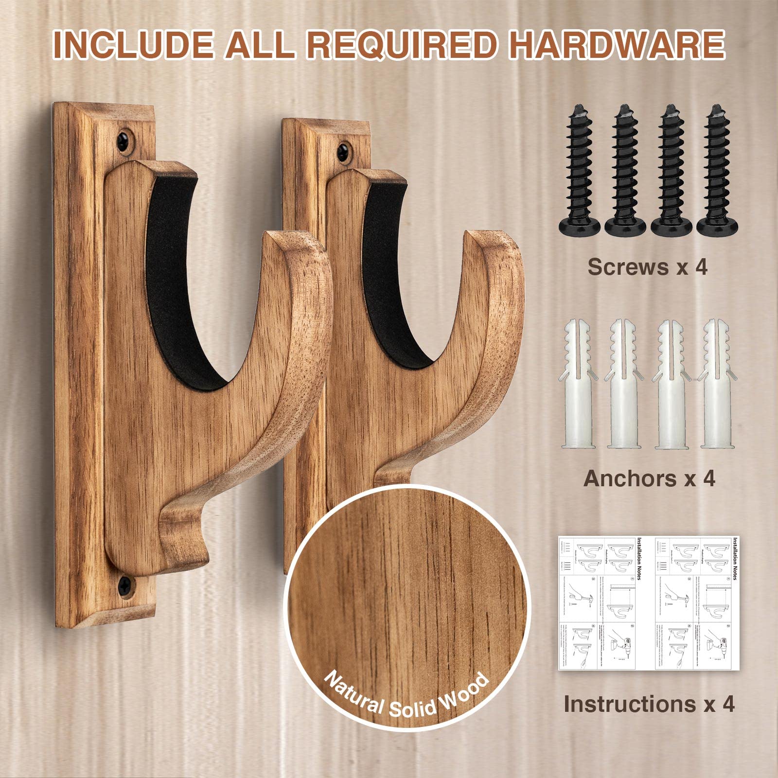 Snapklik.com : DGWJSU Gun Rack Wall Mount, Solid Wood Gun Racks For ...