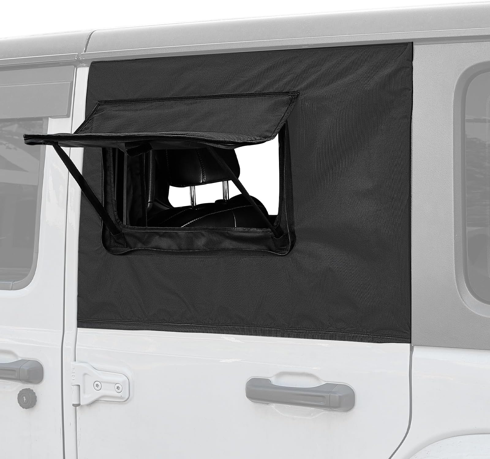 Amazon.com: JOYTUTUS Rear Wrangler Side Window Sun Shade Rain Cover ...