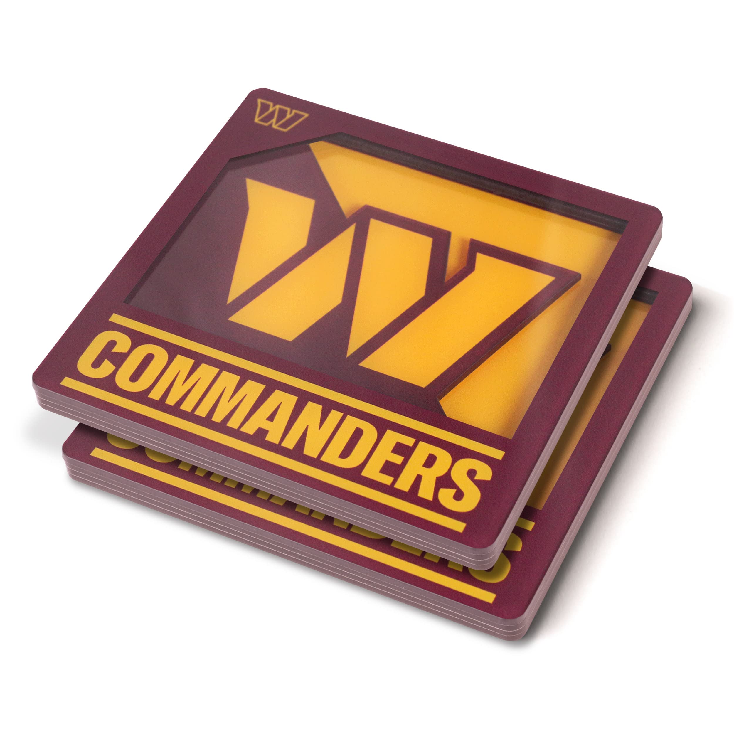 Snapklik.com : NFL Washington Commanders 3D Logo Series Coasters