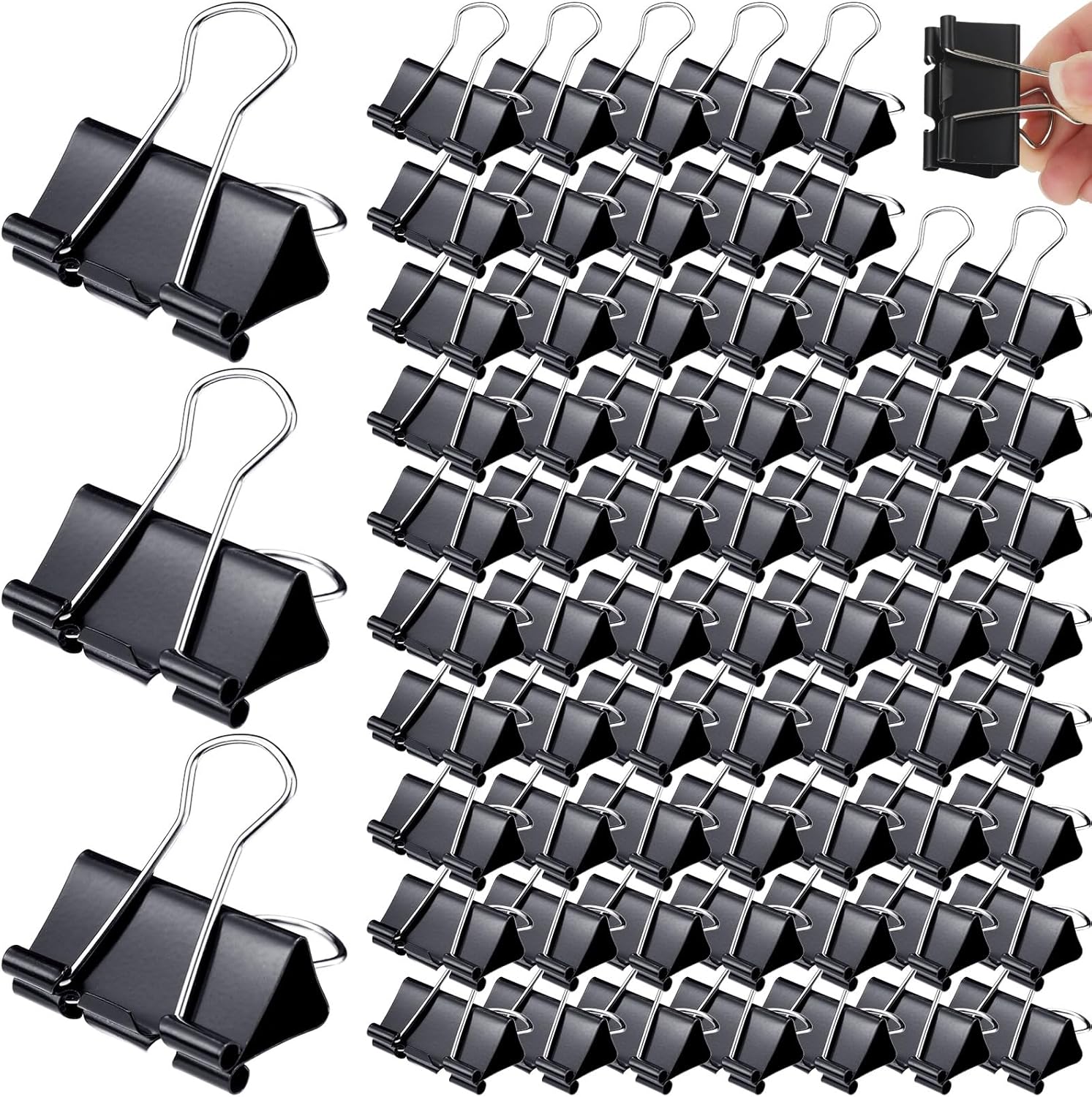 Amazon.com : Yexiya 600 Pcs Medium Binder Clips Paper Clips Office ...