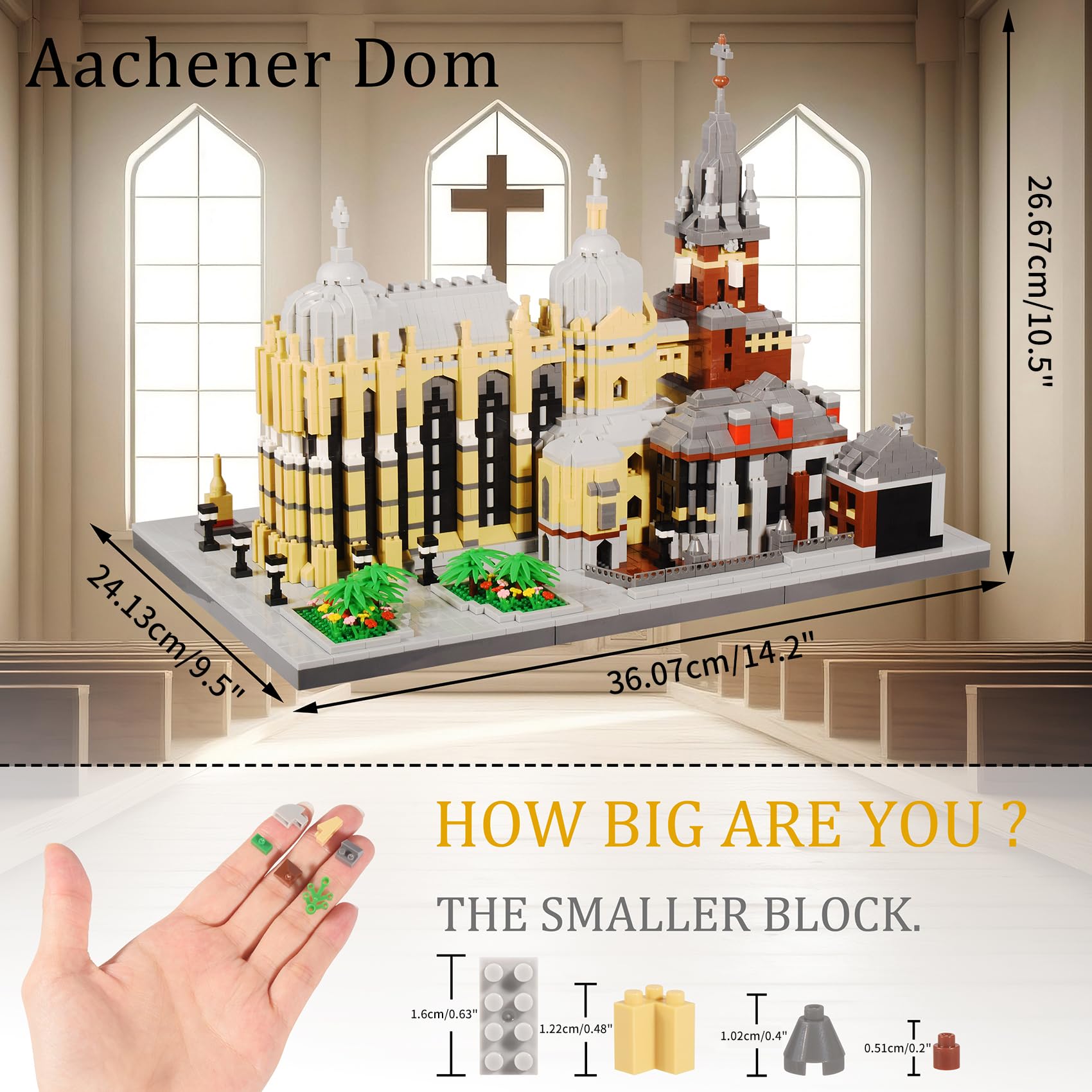 Snapklik.com : Micro Building Blocks Set, Germany Medieval Aachener Dom ...