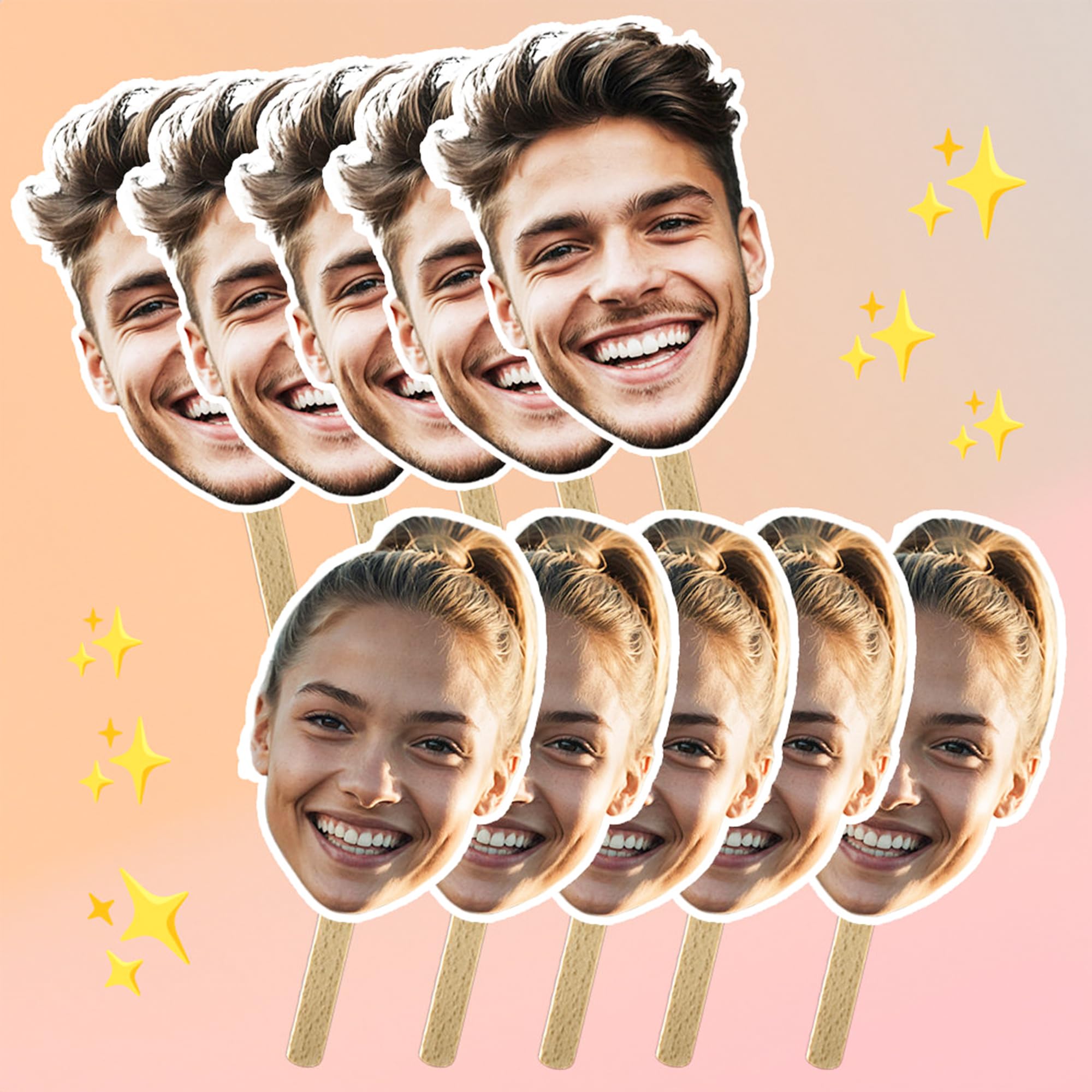 Amazon.com: Big Head Cutout, Fat Heads on Stick Custom Photo, Giant Fun ...