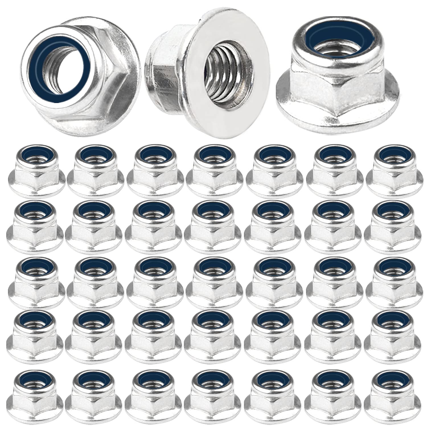 Flanschmuttern M8 Sechskantmutter Sicherungsmuttern M8 25 Stück ...