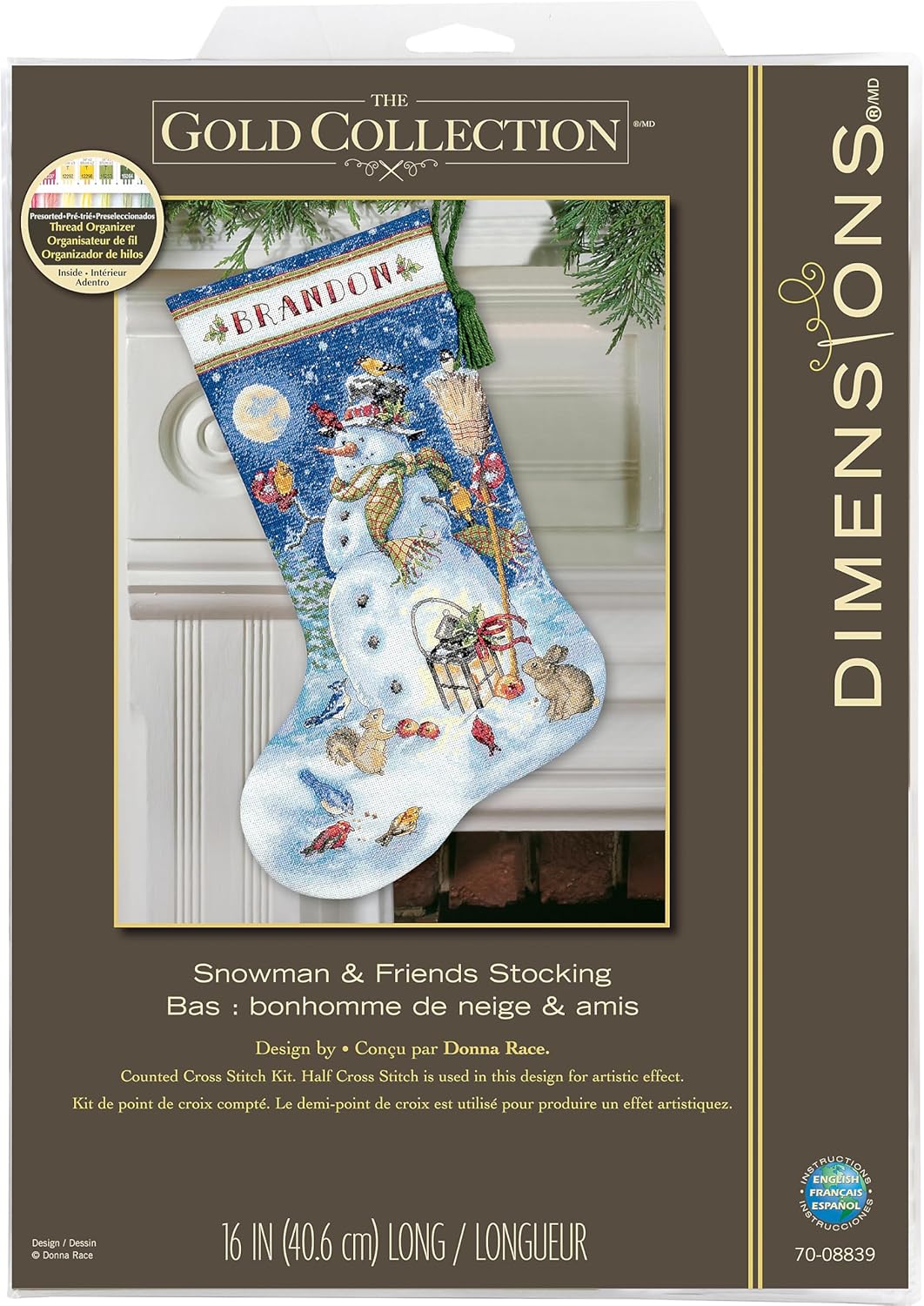Amazon.com: Dimensions Gold Collection Counted Cross Stitch 'Snowman ...