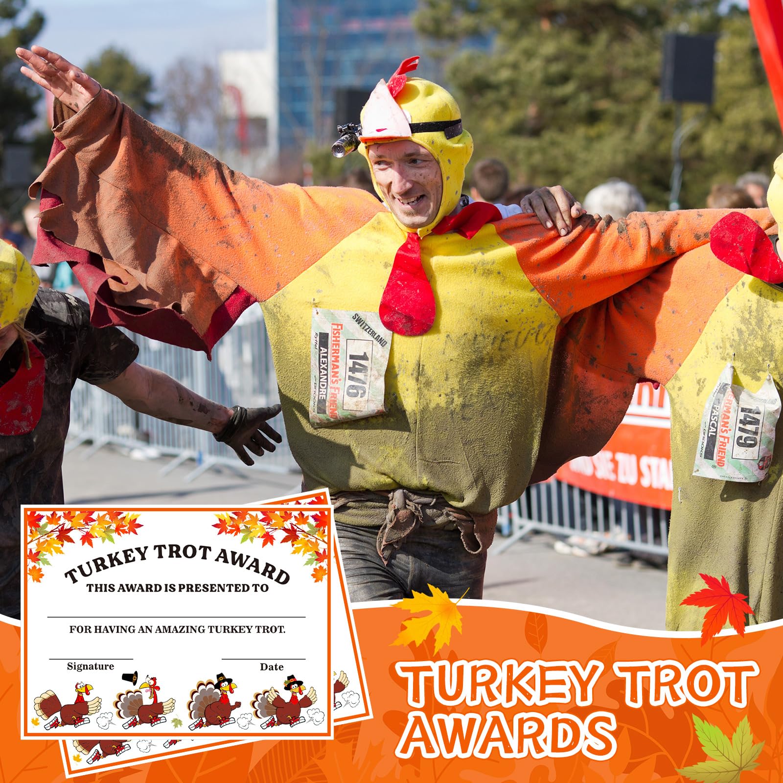 Snapklik.com : 100 Pcs Thanksgiving Turkey Trot Medals 2025 Running ...