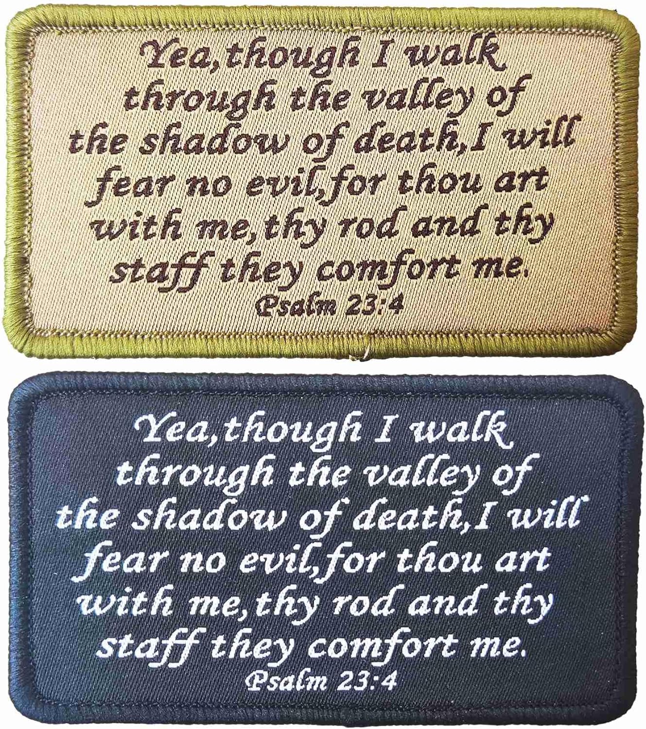 Amazon.com: Jesus Bible Verse Patch, Psalm 23:4 Tactical Morale Patch ...