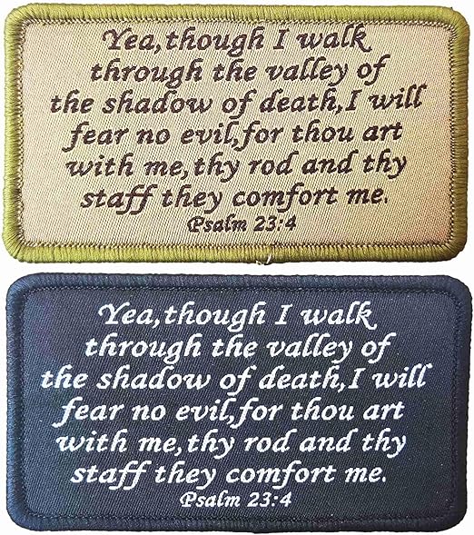 Amazon.com: Jesus Bible Verse Patch, Psalm 23:4 Tactical Morale Patch ...