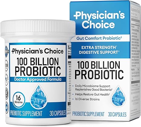 Amazon.com: Physician's CHOICE 100 Billion Advanced Probiotic - 16 ...